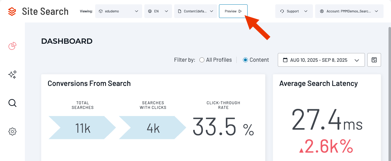 Previewing Your First Search in SearchStax – SearchStax Help Center
