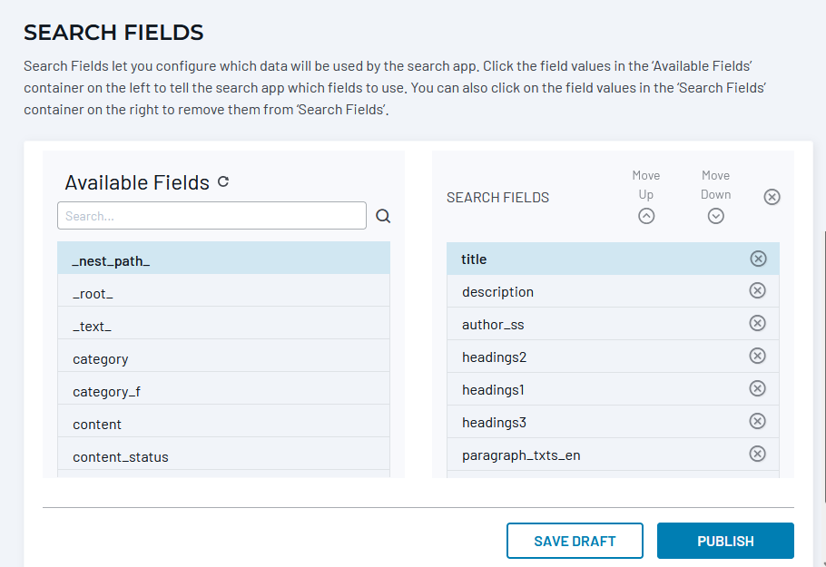 Search Fields – SearchStax Help Center
