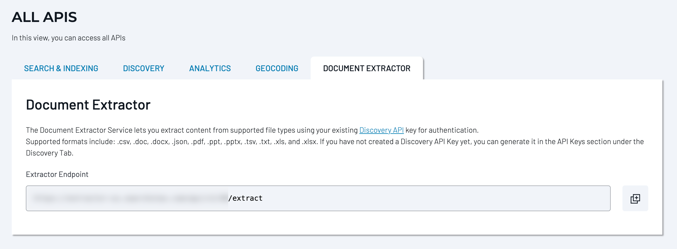 Document Extraction API – SearchStax Help Center